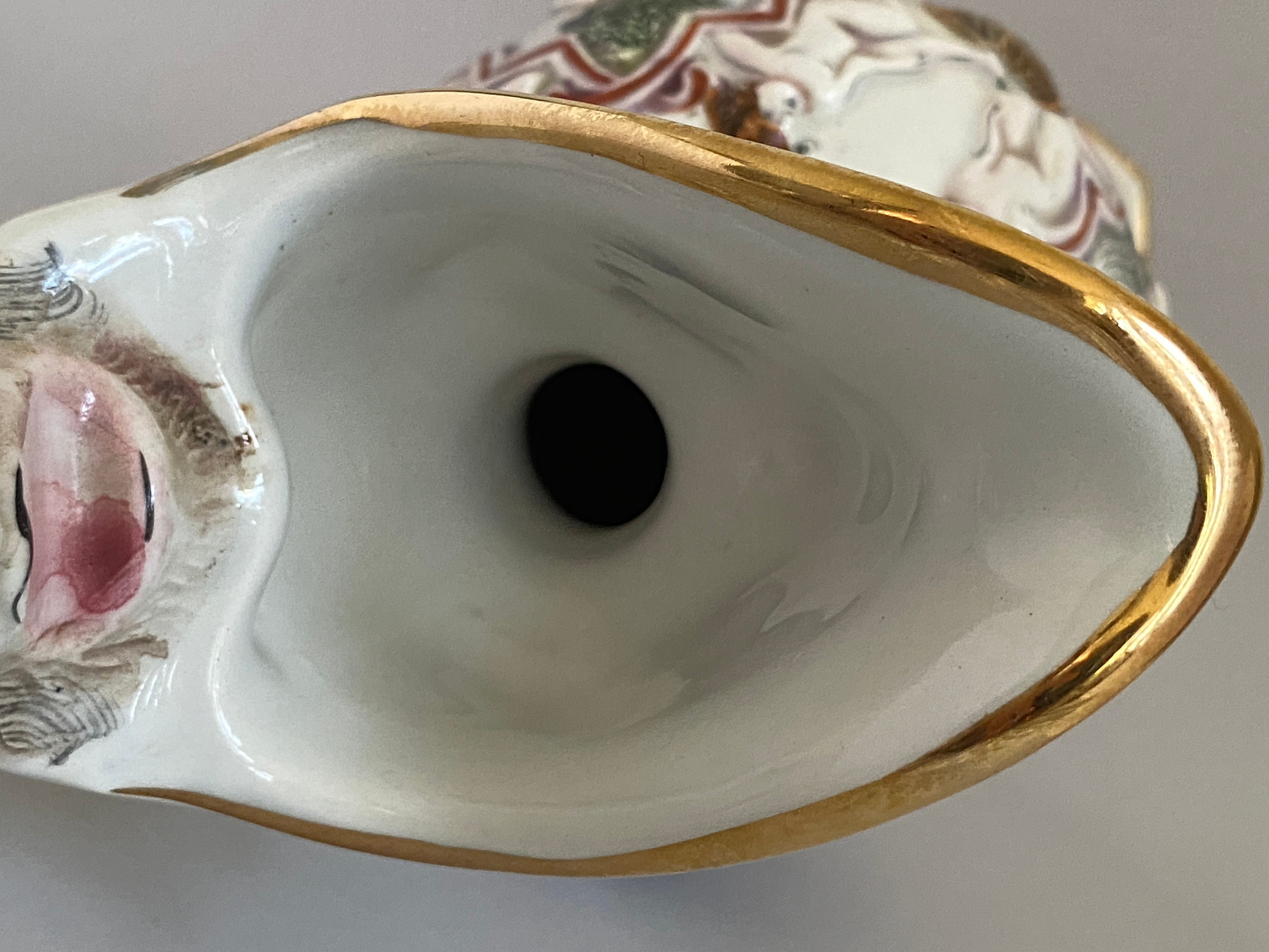 R. Capodimonte Italy Porcelain Pitcher Vase Large 14” 20th Century ...