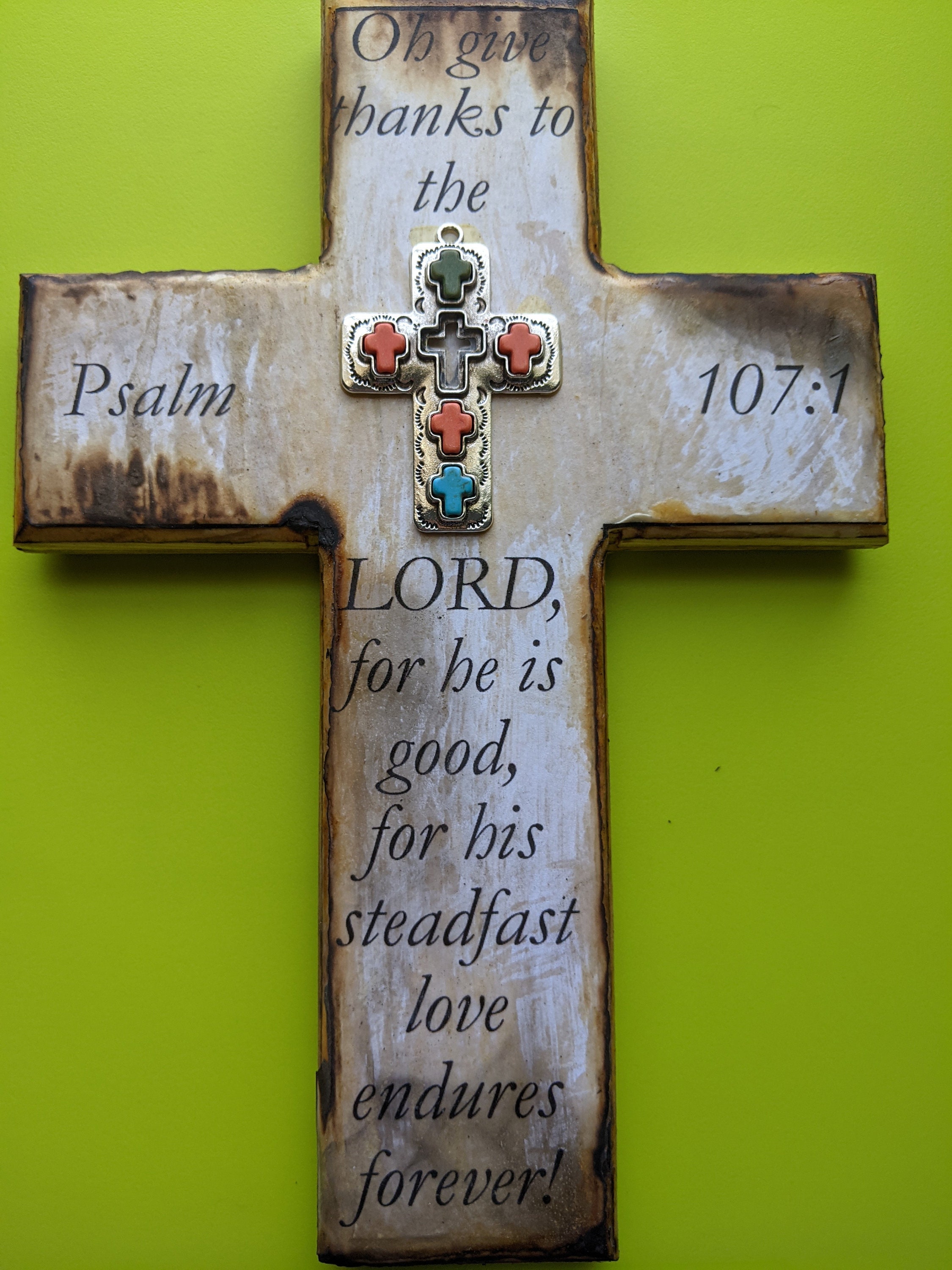 Wooden Cross, With Bible Verse (made to Order With Verse of Your ...