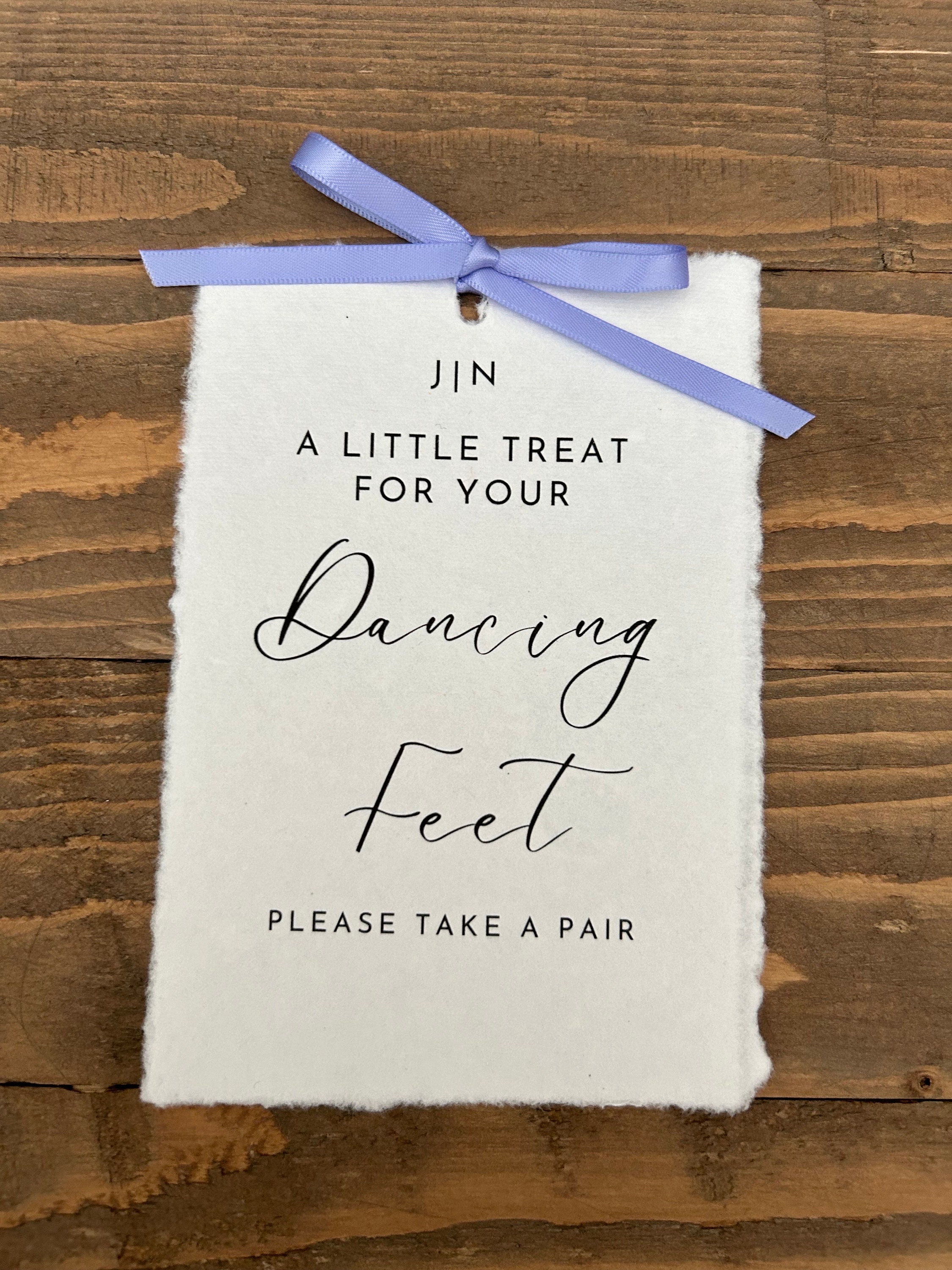 A Little Treat for Your Dancing Feet Tag Card, Sign for Flip Flops ...