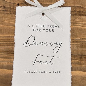 A Little Treat for Your Dancing Feet Tag Card, Sign for Flip Flops ...