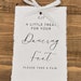 A Little Treat for Your Dancing Feet Tag Card, Sign for Flip Flops ...