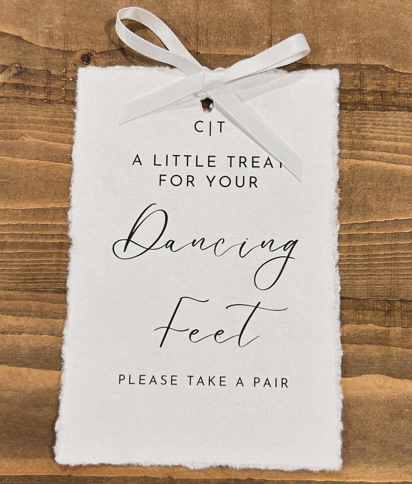 A Little Treat for Your Dancing Feet Tag Card, Sign for Flip Flops ...