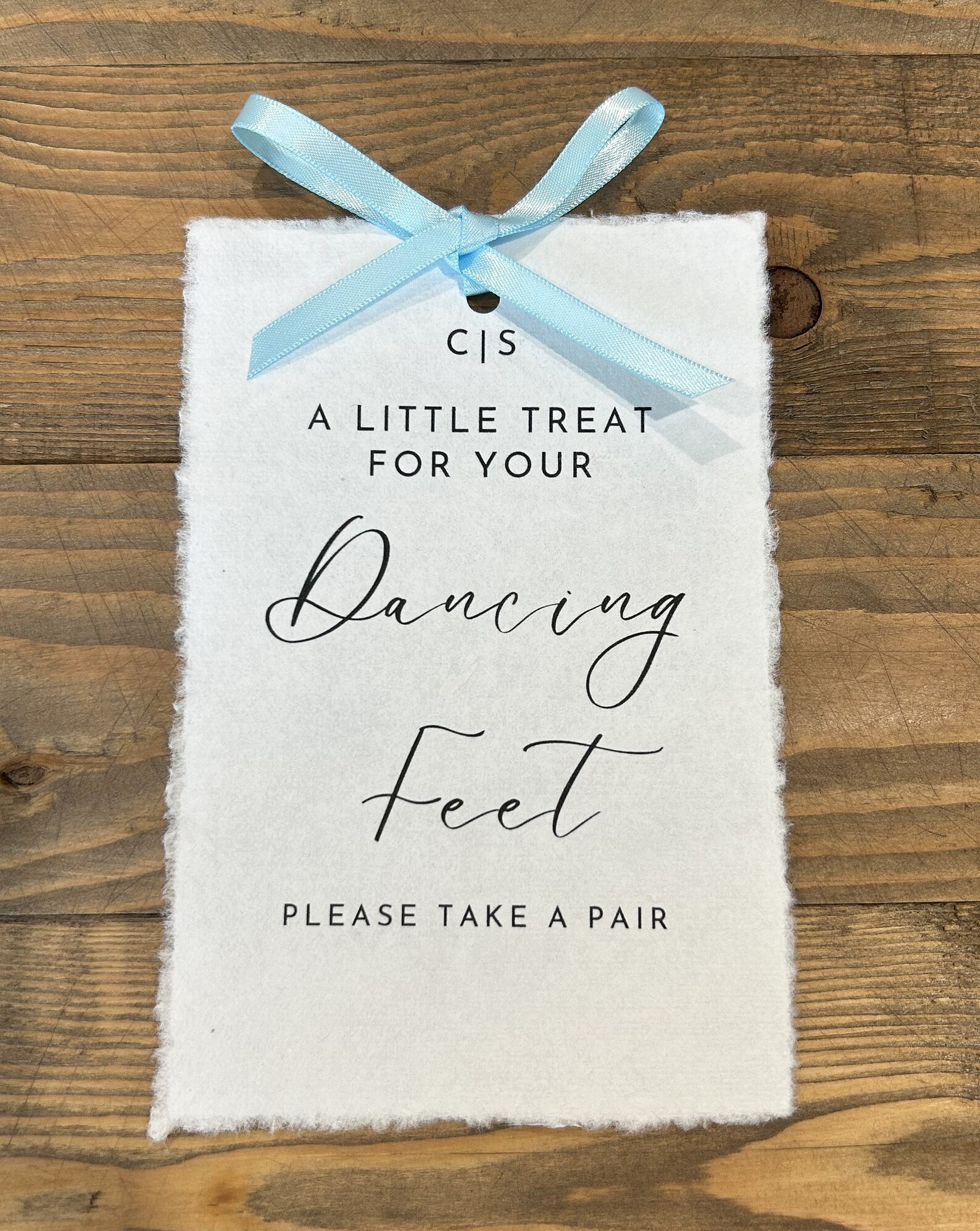 A Little Treat for Your Dancing Feet Tag Card, Sign for Flip Flops ...
