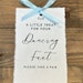 A Little Treat for Your Dancing Feet Tag Card, Sign for Flip Flops ...