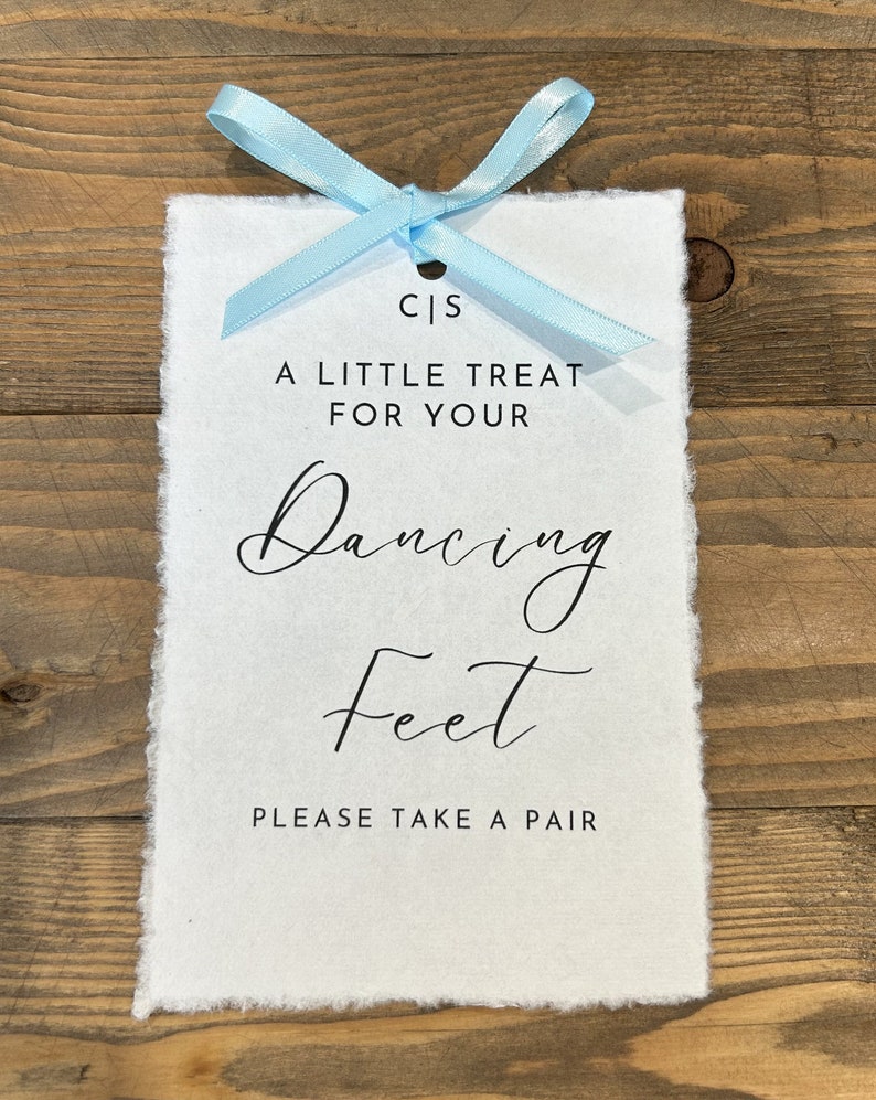 A Little Treat for Your Dancing Feet Tag Card, Sign for Flip Flops ...