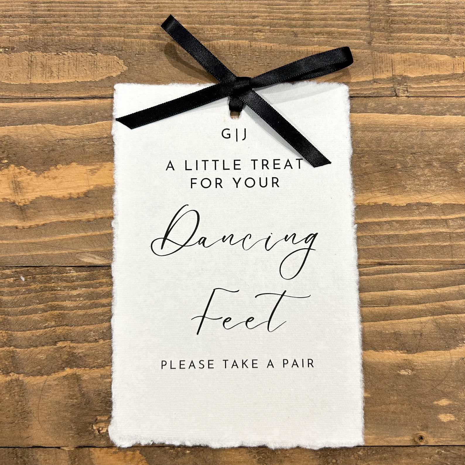 A Little Treat for Your Dancing Feet Tag Card, Sign for Flip Flops ...