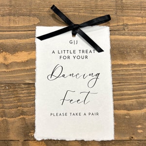 A Little Treat for Your Dancing Feet Tag Card, Sign for Flip Flops ...