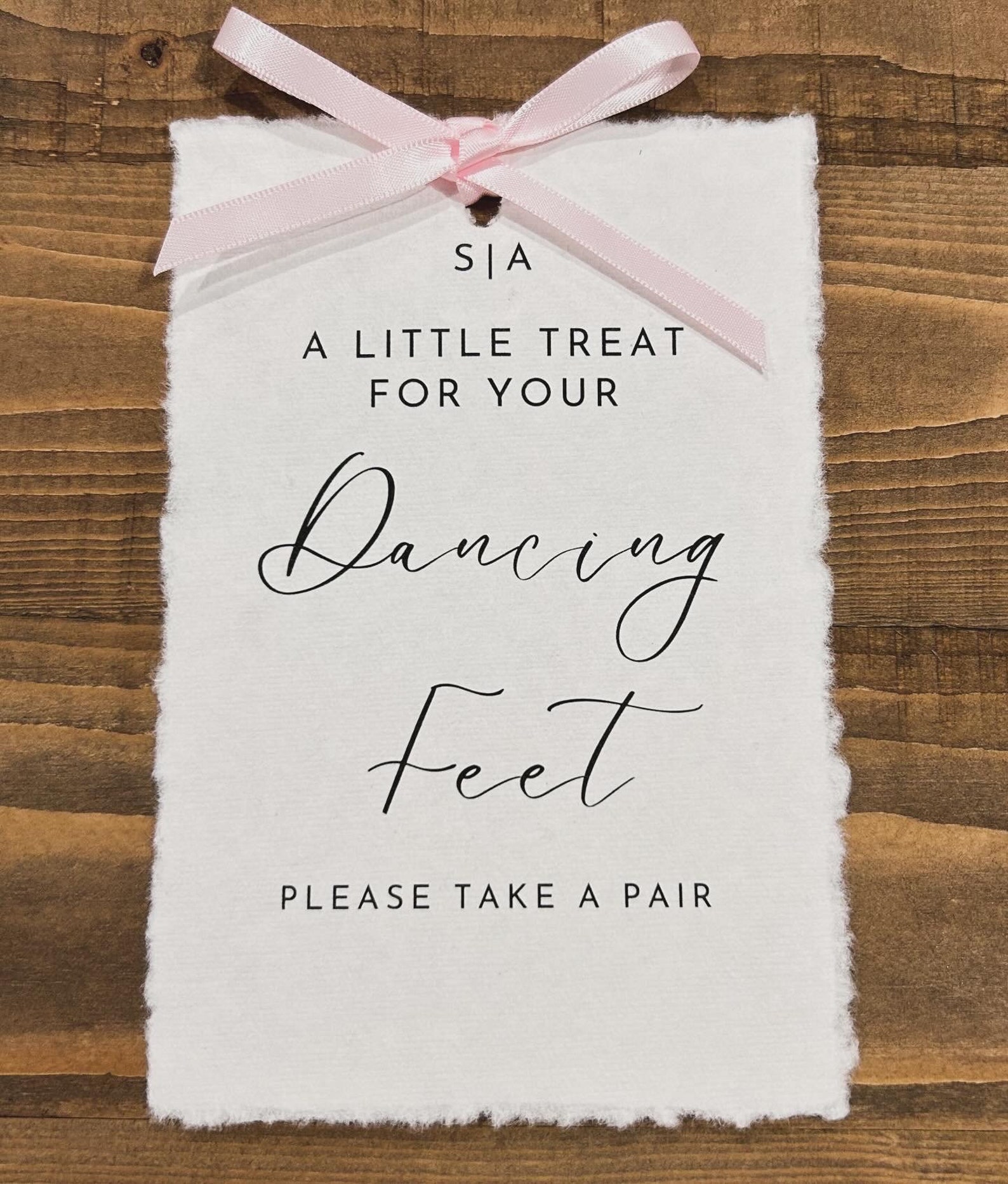A Little Treat for Your Dancing Feet Tag Card, Sign for Flip Flops ...
