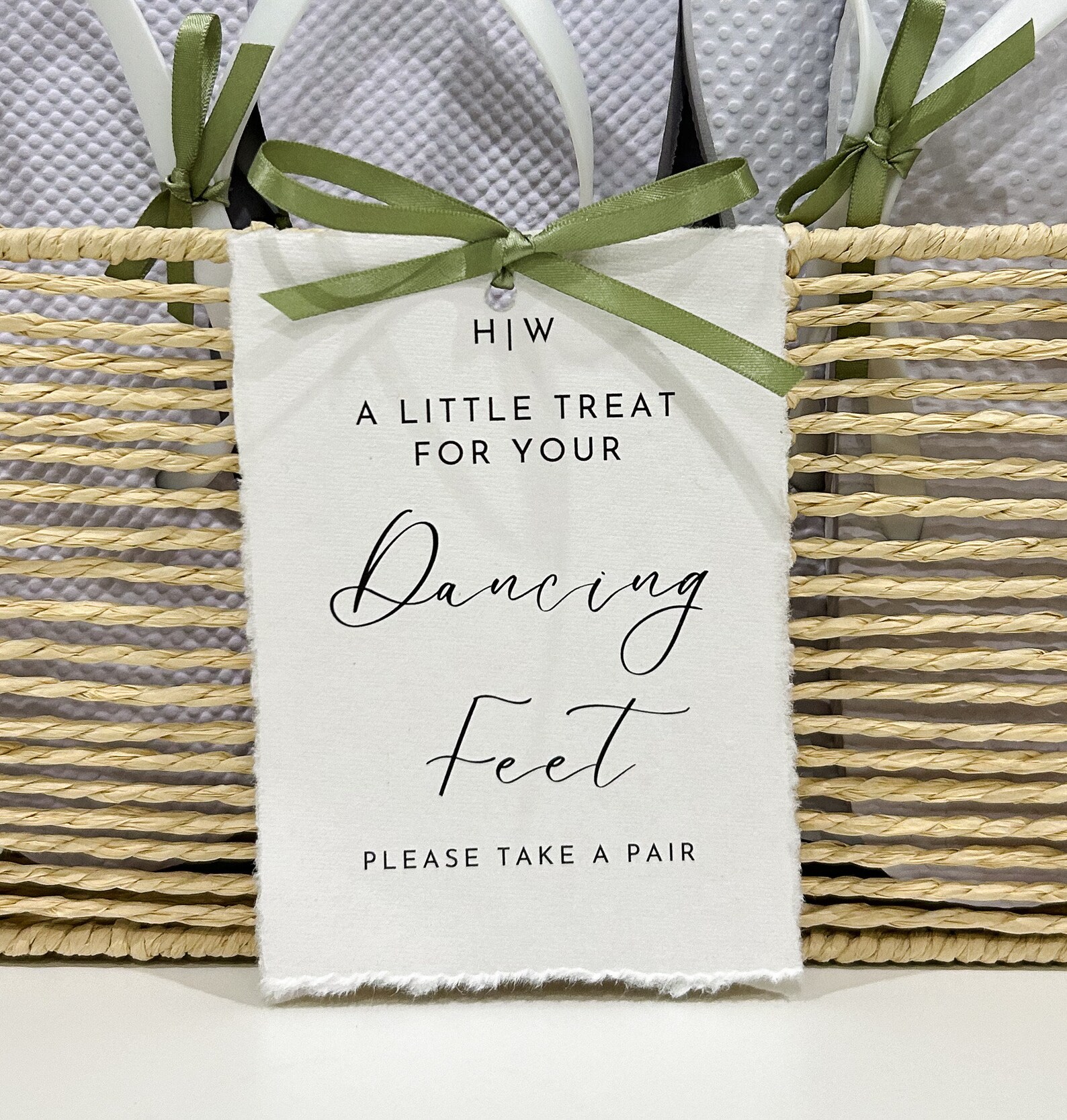 A Little Treat for Your Dancing Feet Tag Card, Sign for Flip Flops ...