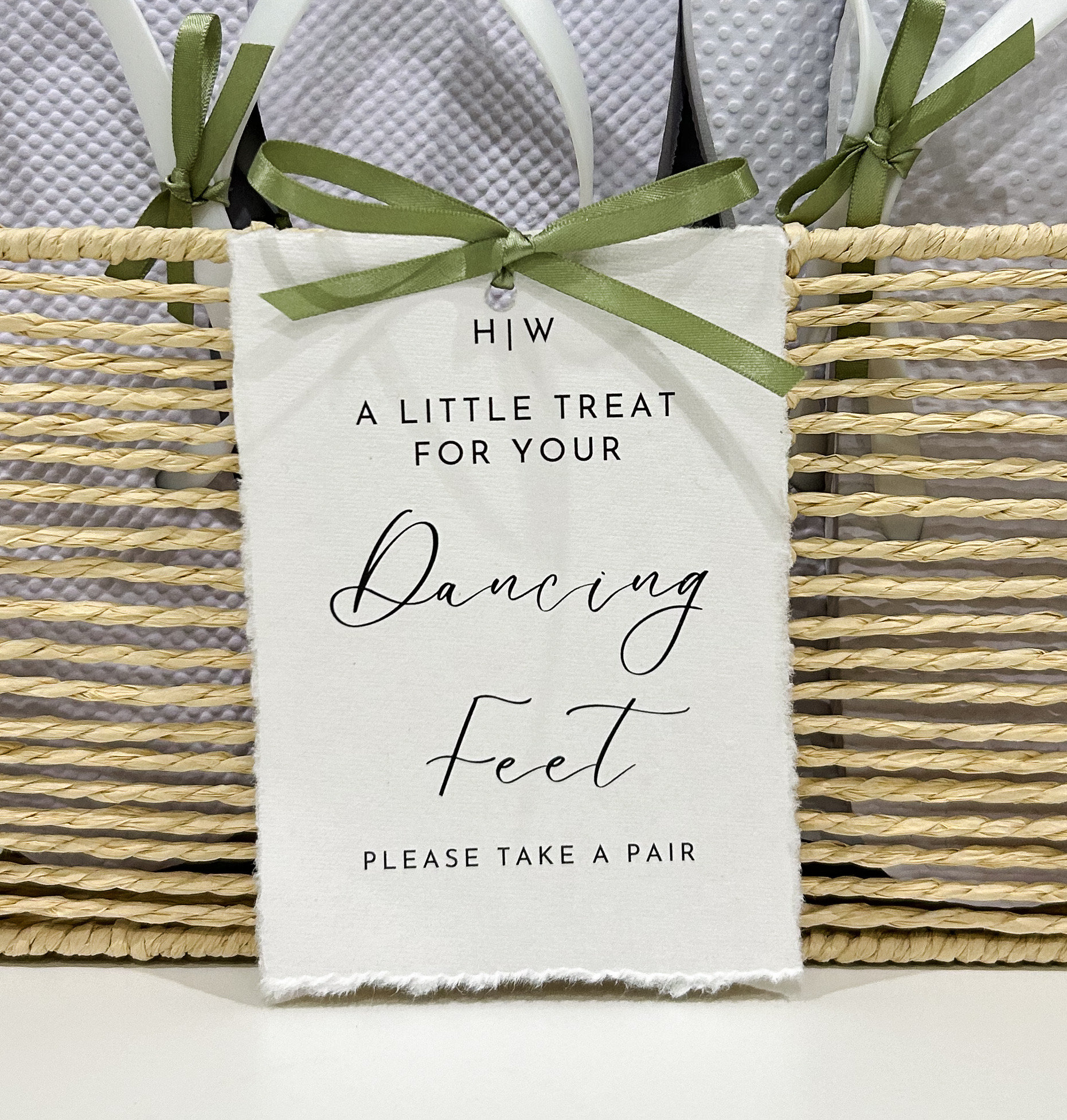 A Little Treat for Your Dancing Feet Tag Card, Sign for Flip Flops ...