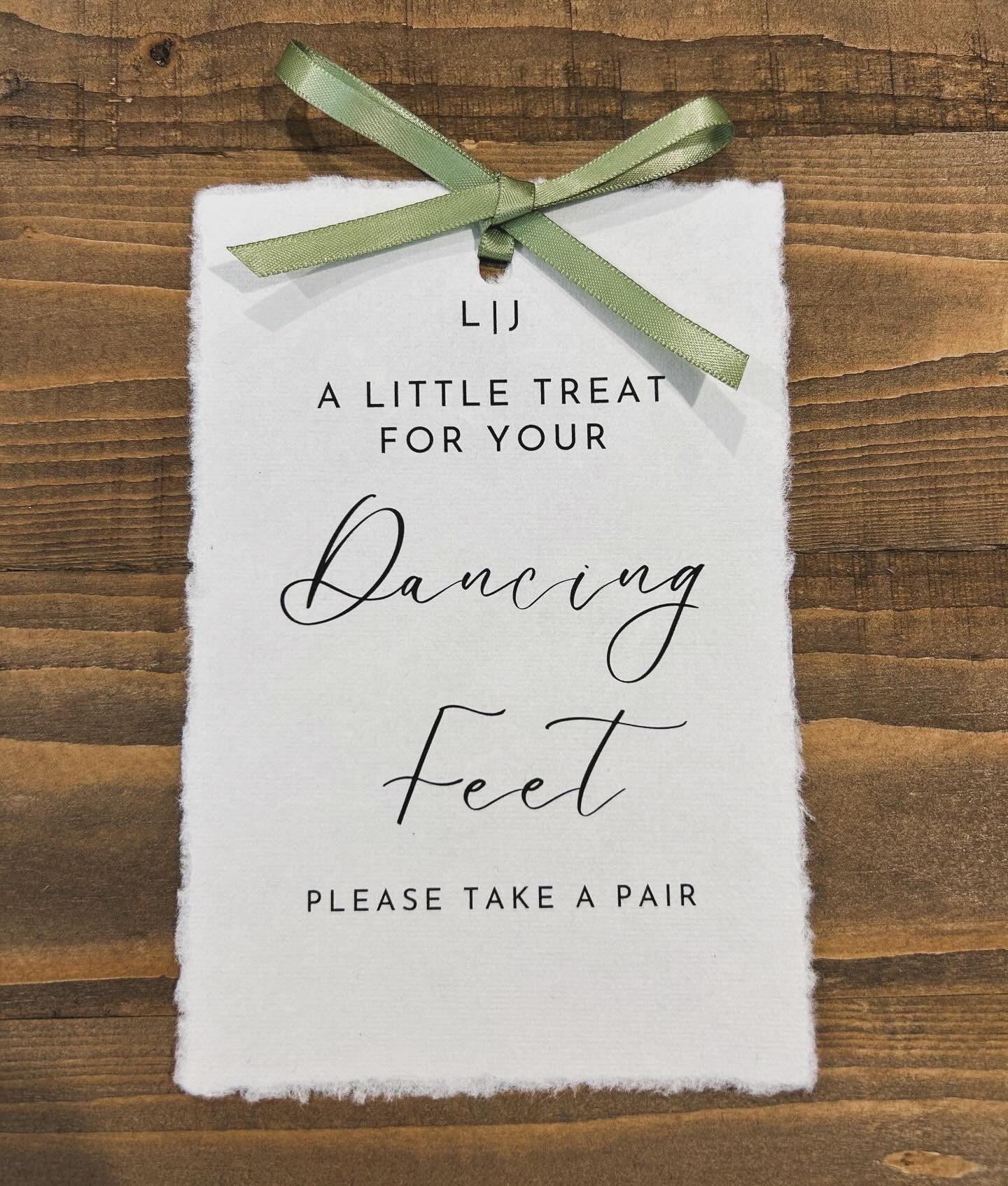 A Little Treat for Your Dancing Feet Tag Card, Sign for Flip Flops ...