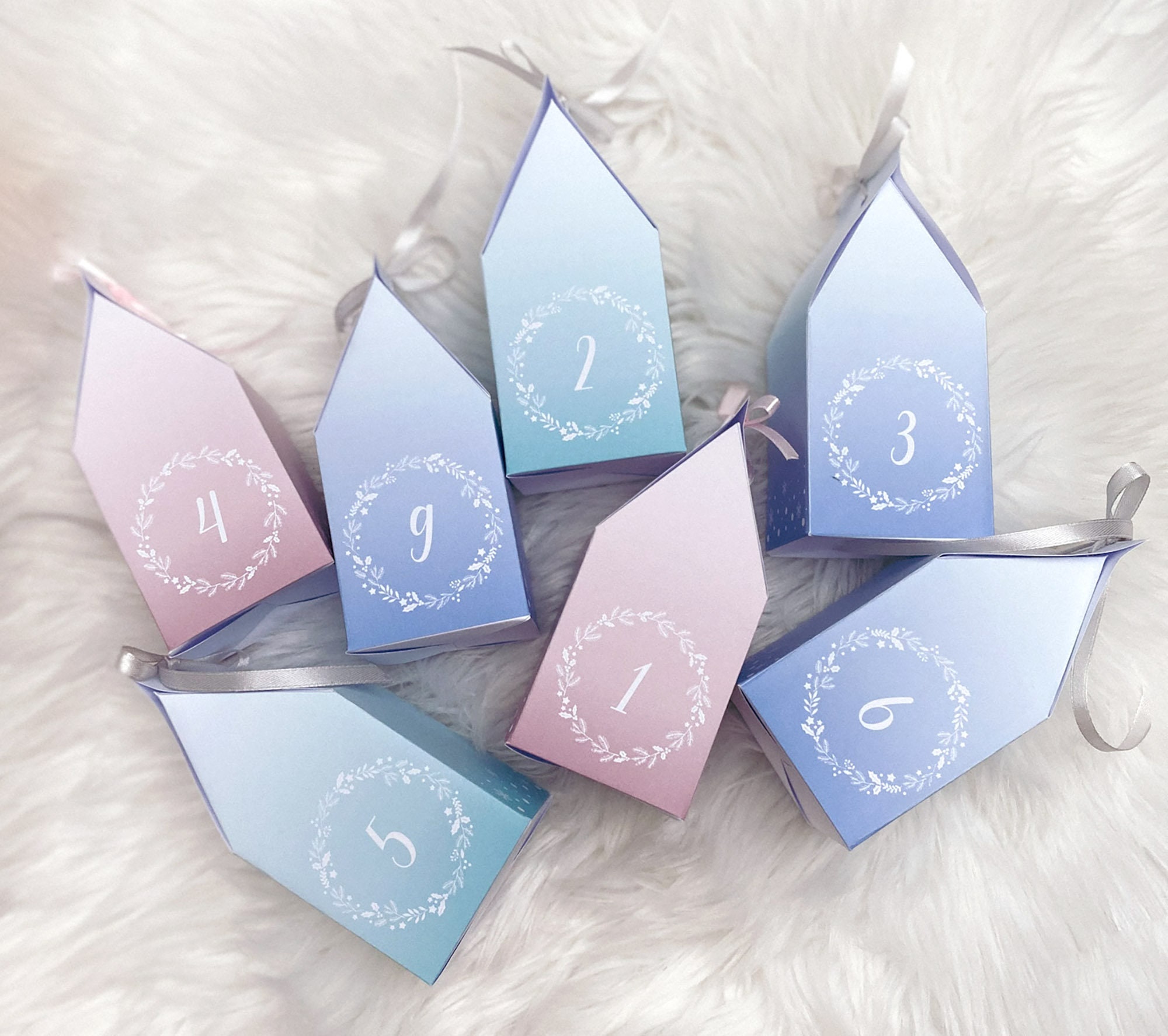 Printable Advent Calendar Boxes, Paper Houses, Christmas Village, DIY ...