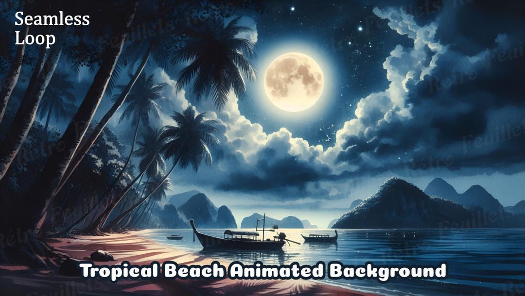 Animated Background 16/9 Tropical Beach | Exotic and Relaxing Video ...