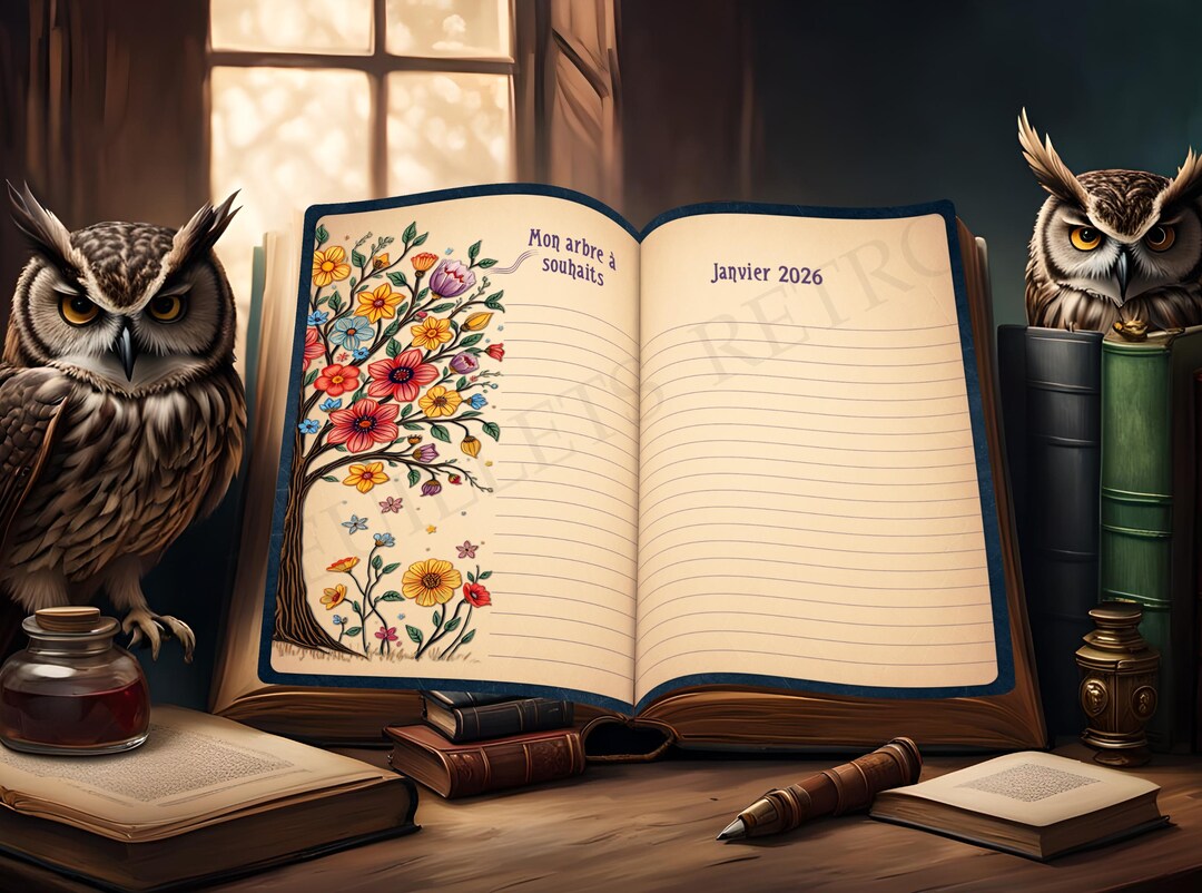 Unwanted Journal Kit - 2026 Diary Wishing Tree, Vintage Floral Design ...