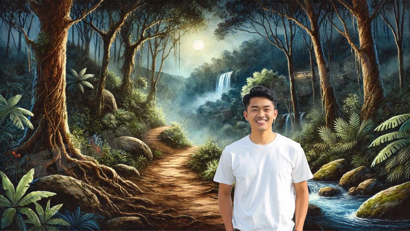 Animated Background 16/9 Rainforest With Waterfalls | Exotic and ...