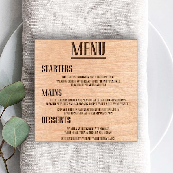 Wood Menu Sign - Etsy