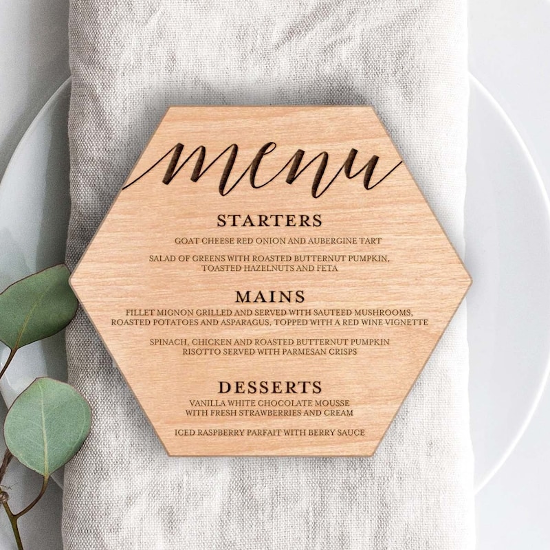 Wedding Menu Signs - Etsy