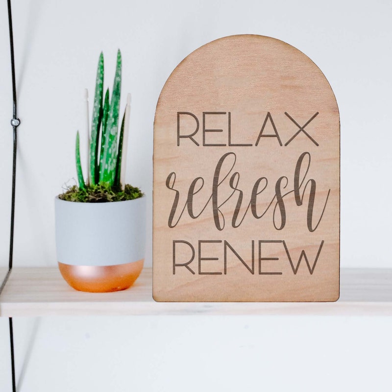 Relax Refresh Renew Sign - Etsy