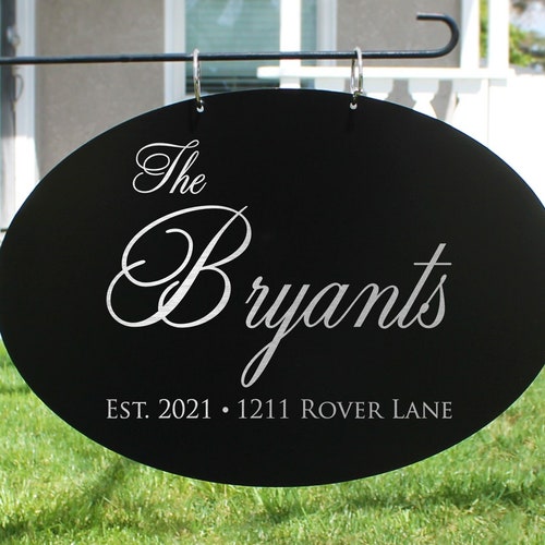 Personalized Metal Garden Sign With Family Last Name - Etsy