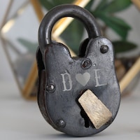 Antique Love Lock With Keys, Custom Love Lock, Engraved Love Lock ...