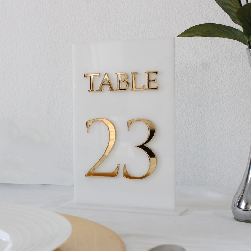 Gold Table Number - Etsy