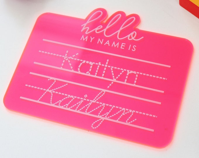 Acrylic Cursive Alphabet Letter Trace Board, Reusable Script Letter Dry ...