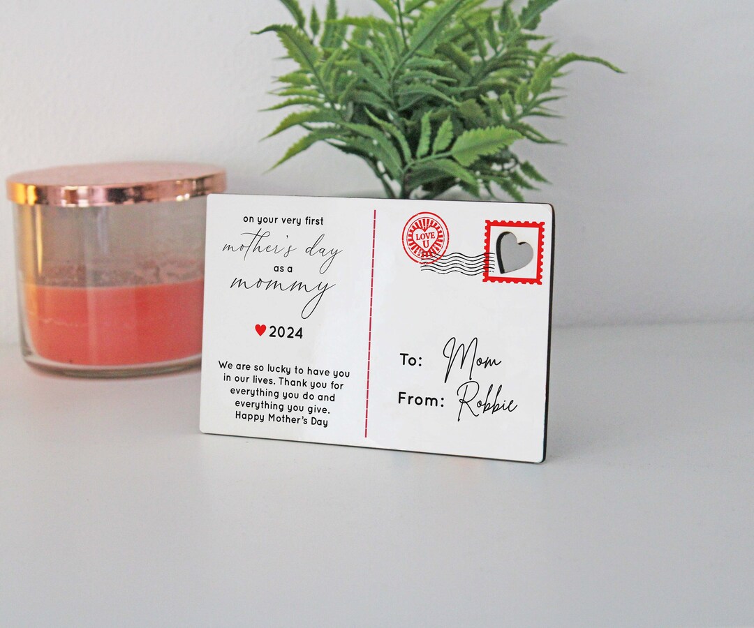 First Mother's Day Gift, Personalized Postcard for Mother's Day, Mother ...