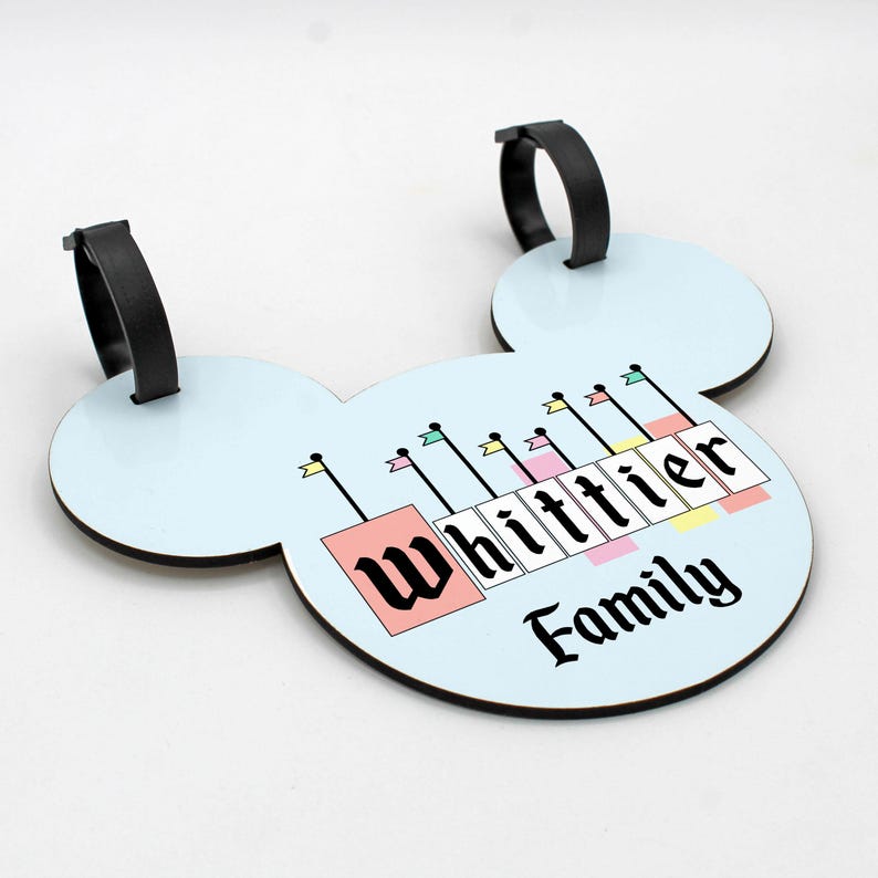 Personalized Stroller Name Tag, Mouse Ears Sign, Stroller License Plate ...