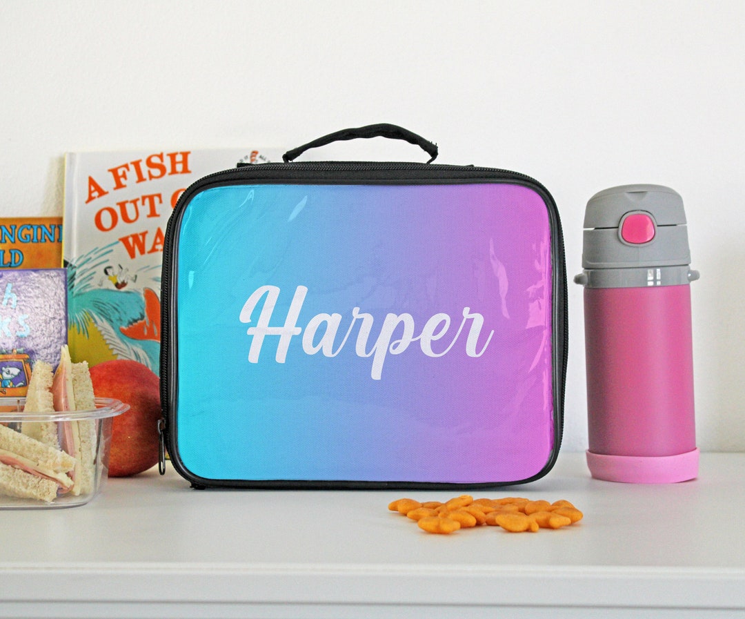 Glitter Personalized Kids Lunch Box Lunch Box With Kid's Name, Custom ...
