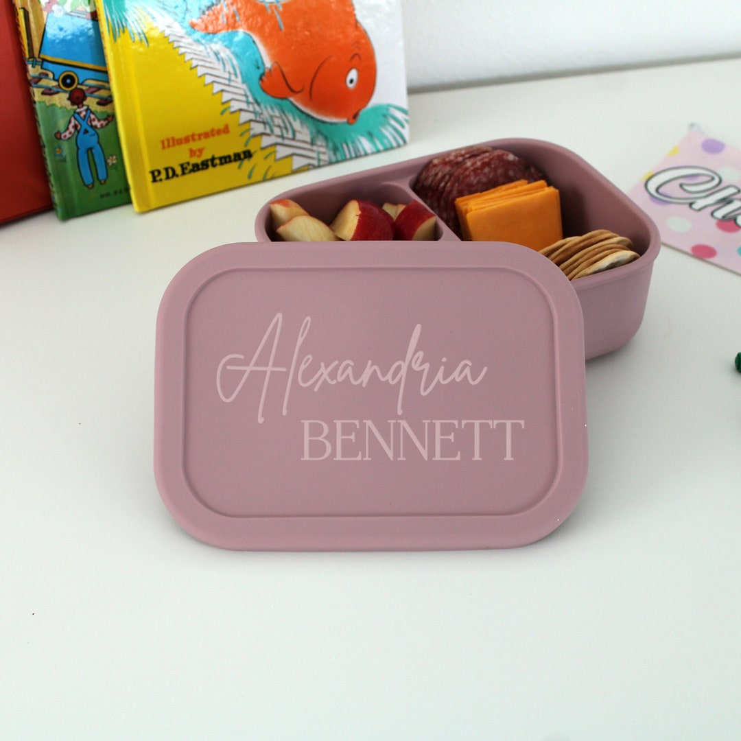 Personalized Silicone Bento Box Lunch Container for Kids - Bento Box ...