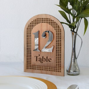 Wood Boho Table Number, Boho Wedding, Rustic Wedding Decor, Laser Cut ...