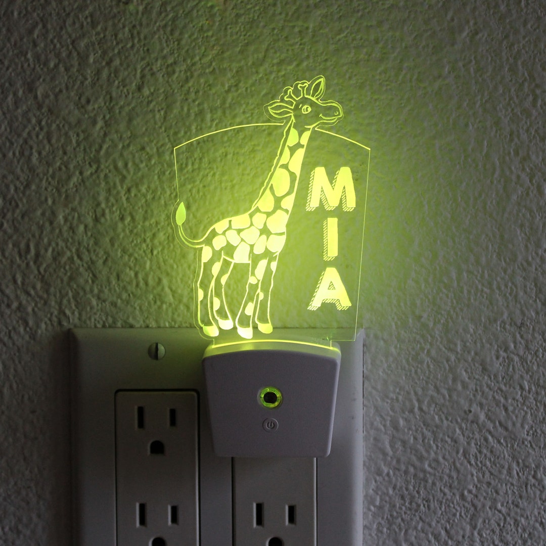 Giraffe Light Plug in Personalized Night Light Plug Custom Night Light ...