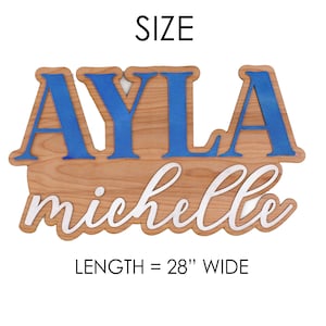 Large Wood Nursery Sign | Nursery Name Sign for Kids | Custom Wood Name ...