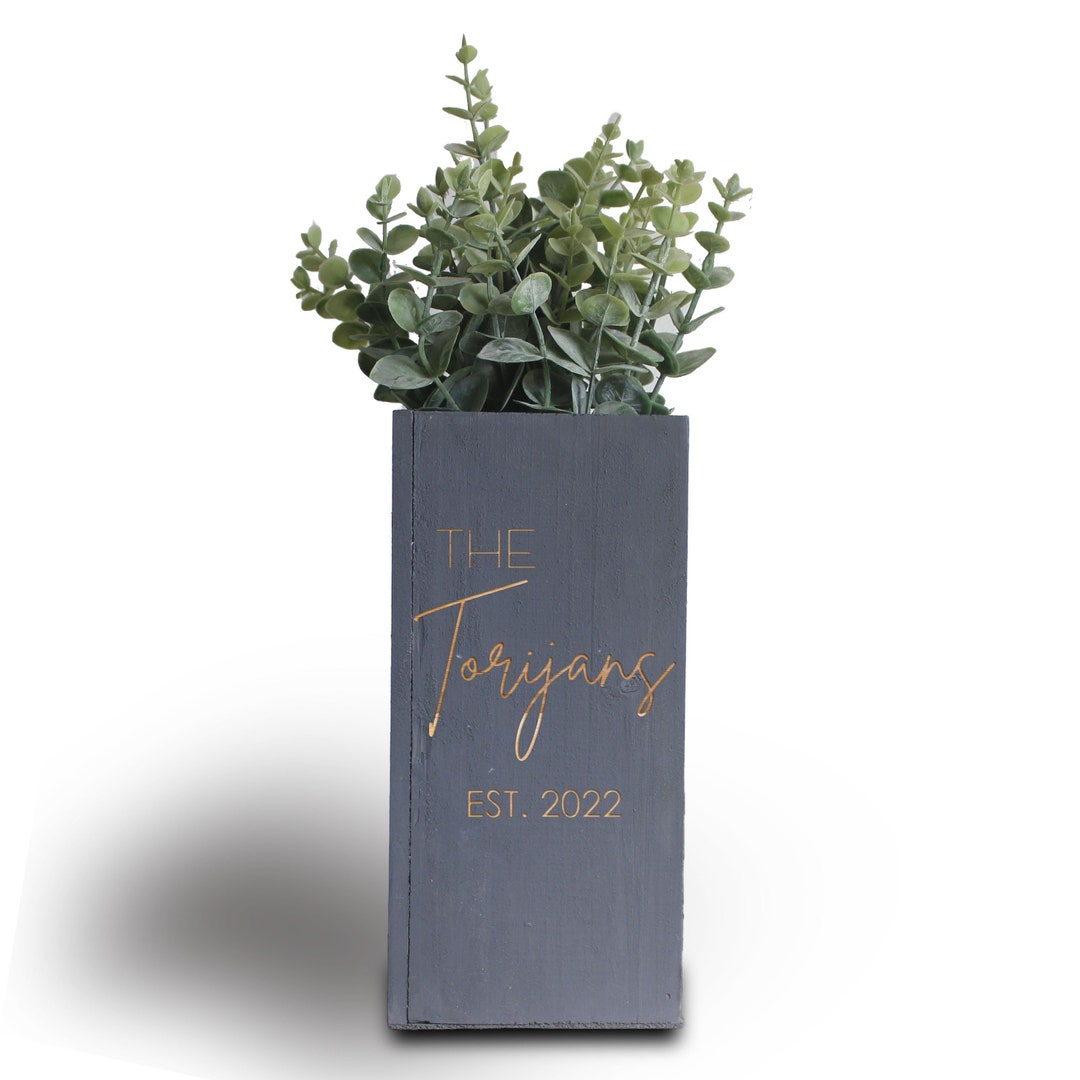 Home Tall Personalized Planter Box, Custom Wood Planter Box ...