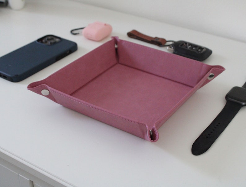 Women's Personalized Valet Tray Catch All Tray Coin Tray Leather Valet ...
