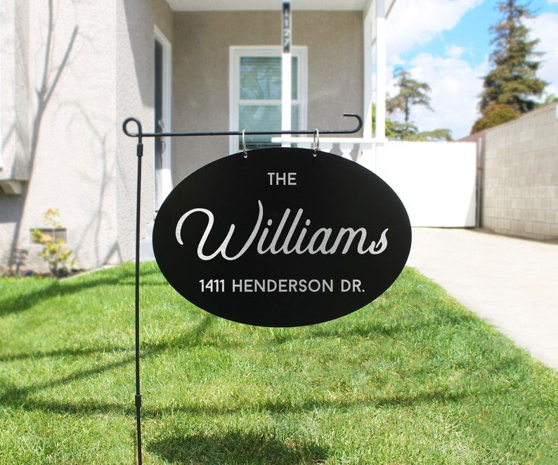 Personalized Garden Flag Custom Family Yard Sign Family Name | Etsy