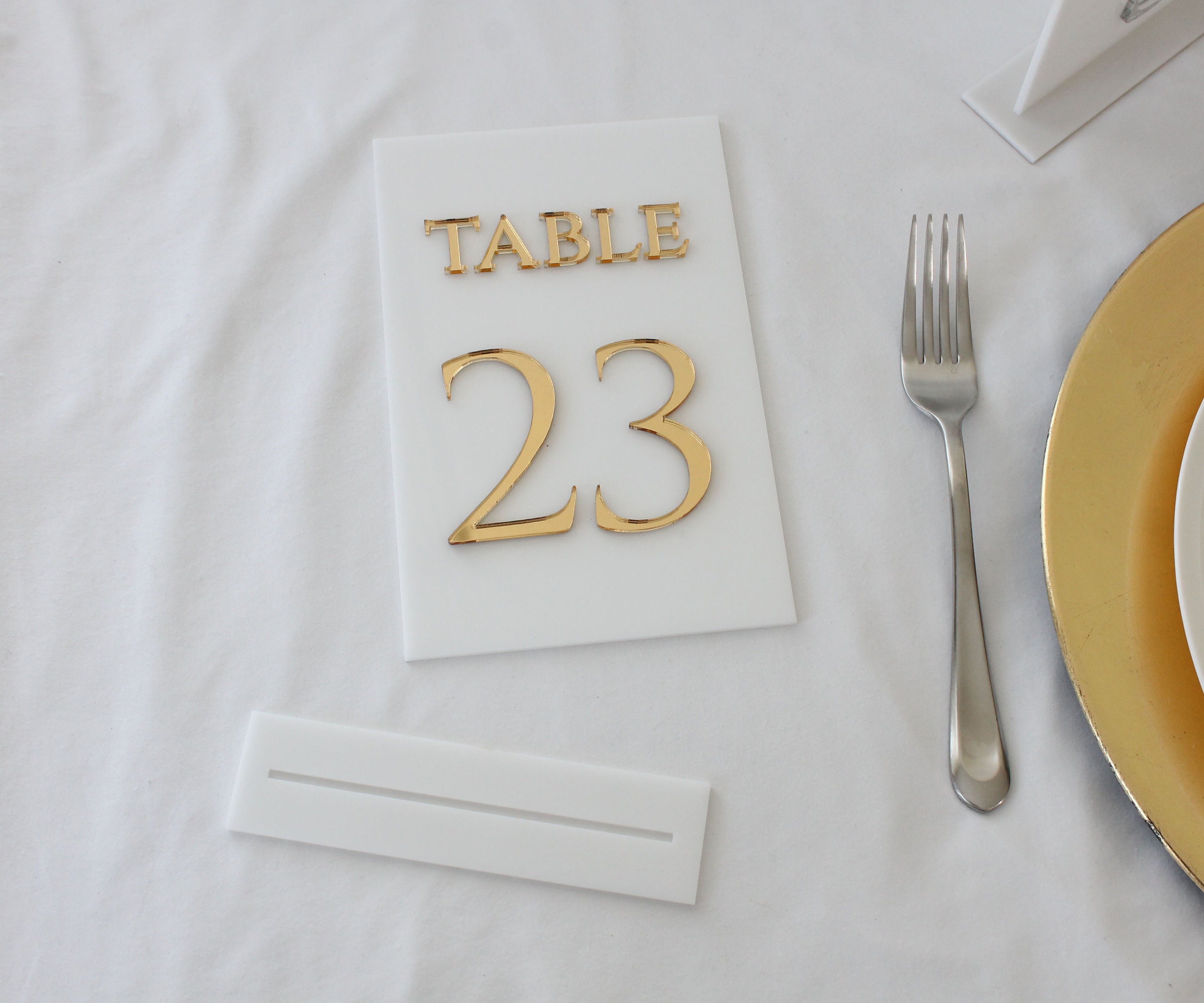 White Gold Table Number, Luxury Wedding, Acrylic Wedding Decor, Laser ...