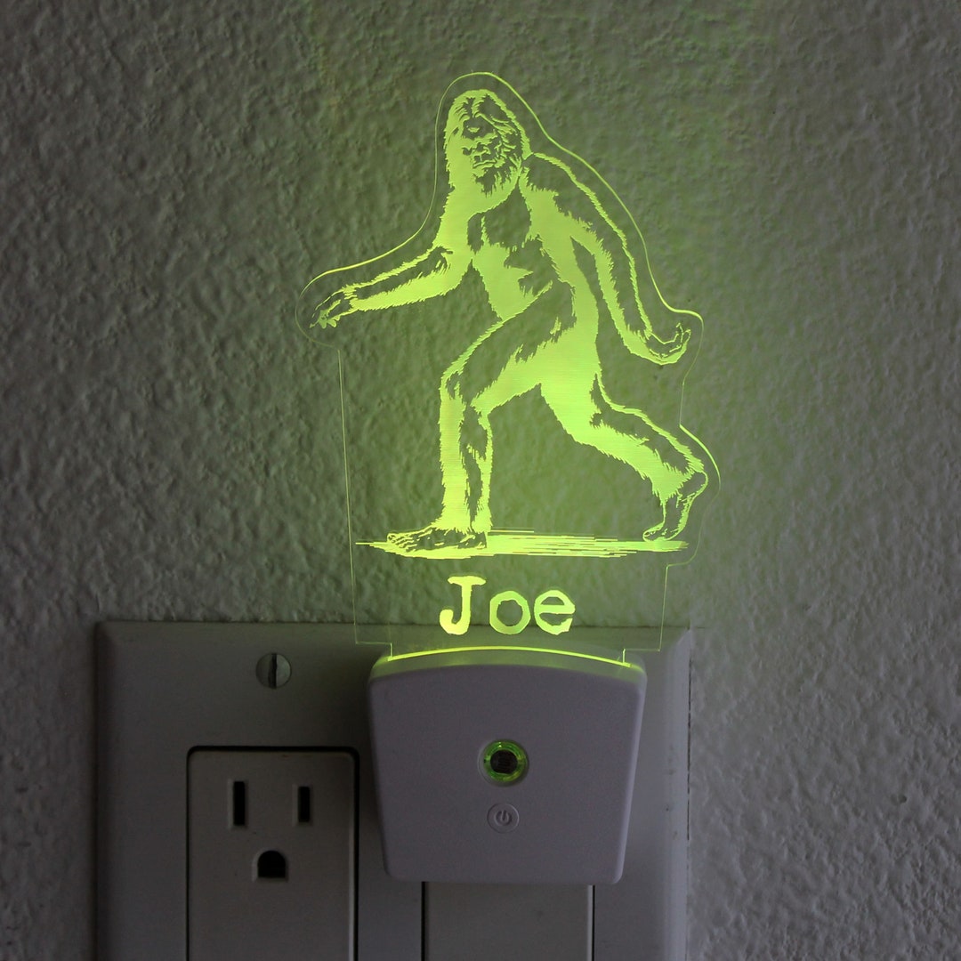 Bigfoot Night Light Plug in Personalized Night Light Plug Custom Night ...
