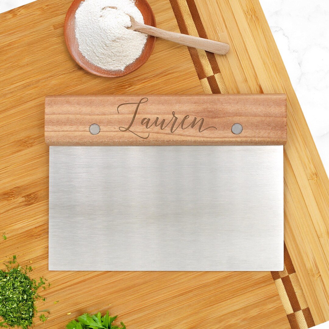 Personalized Dough Cutter Custom Bench Scraper Personalized Cooking ...
