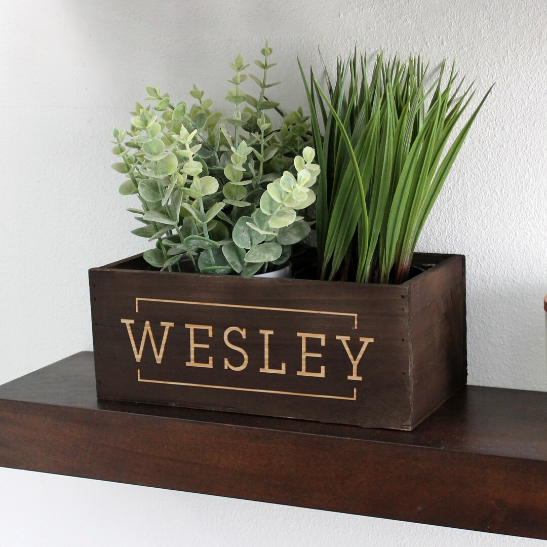 Gather, Home Personalized Planter Box, Custom Wood Planter Box ...