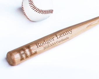 Mini Baseball Bat Laser Engraved Custom Bat Personalized Engraving ...
