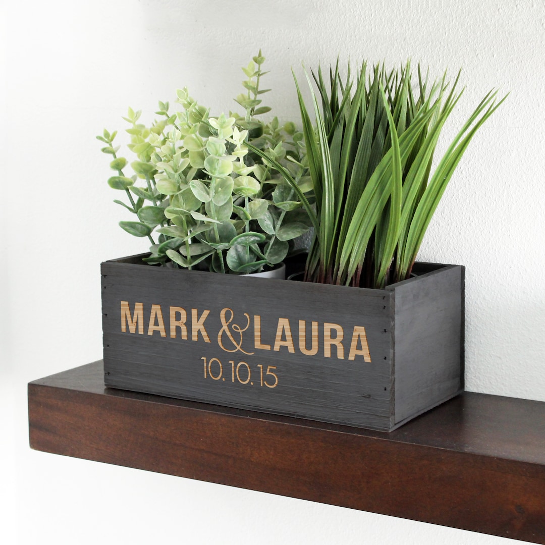 Gather, Home Personalized Planter Box, Custom Wood Planter Box ...