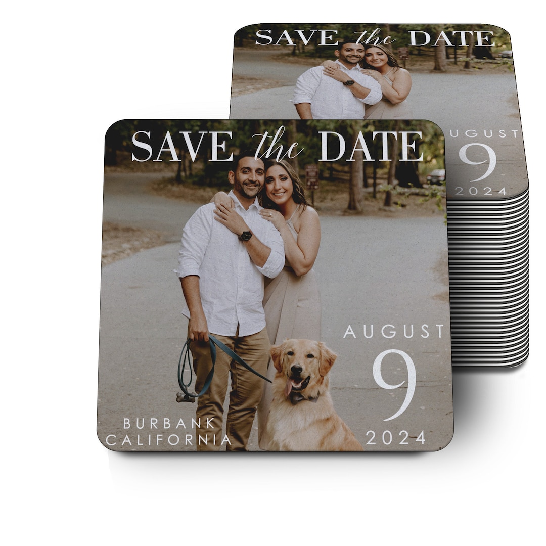 Photo Save the Date Magnet | Upload Image Photo Magnet | Large Save the ...