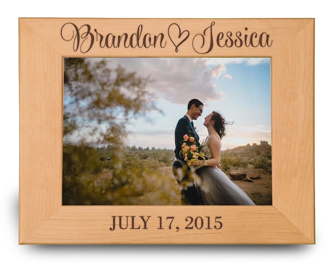 Personalized Picture Frames 5x7, Picture Frames 4X6, Wooden Picture ...