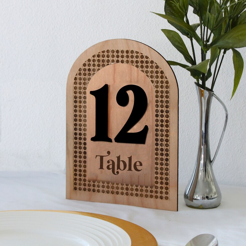 Wood Table Number - Etsy