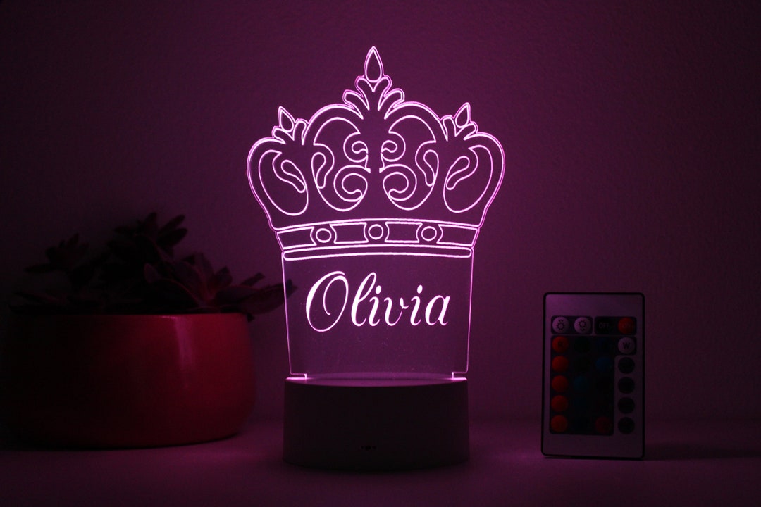 Princess Crown, Night Light, Personalized Night Lights Kids, Night ...