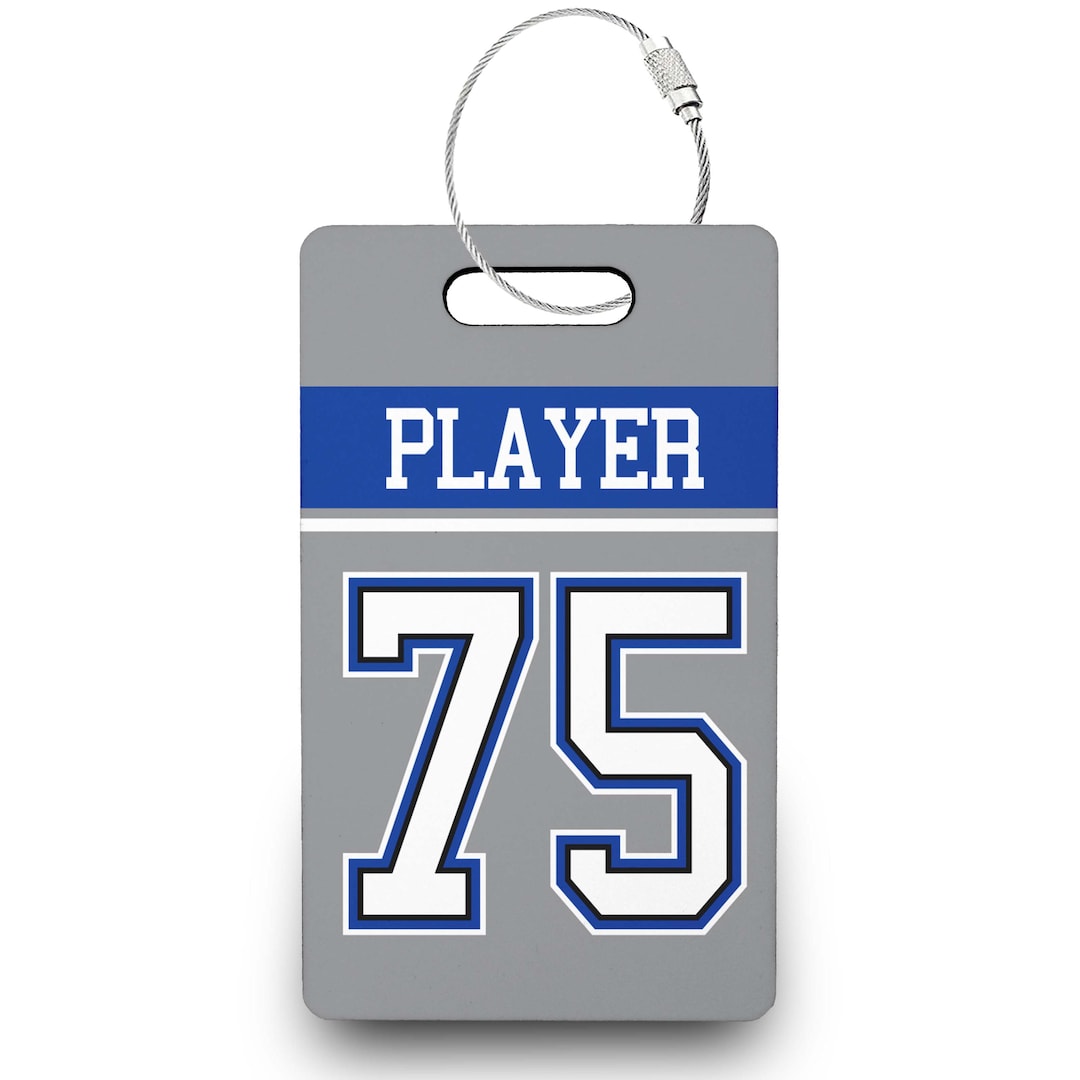 Personalized Football Name Tag, Football Bag and Keychain Tags ...