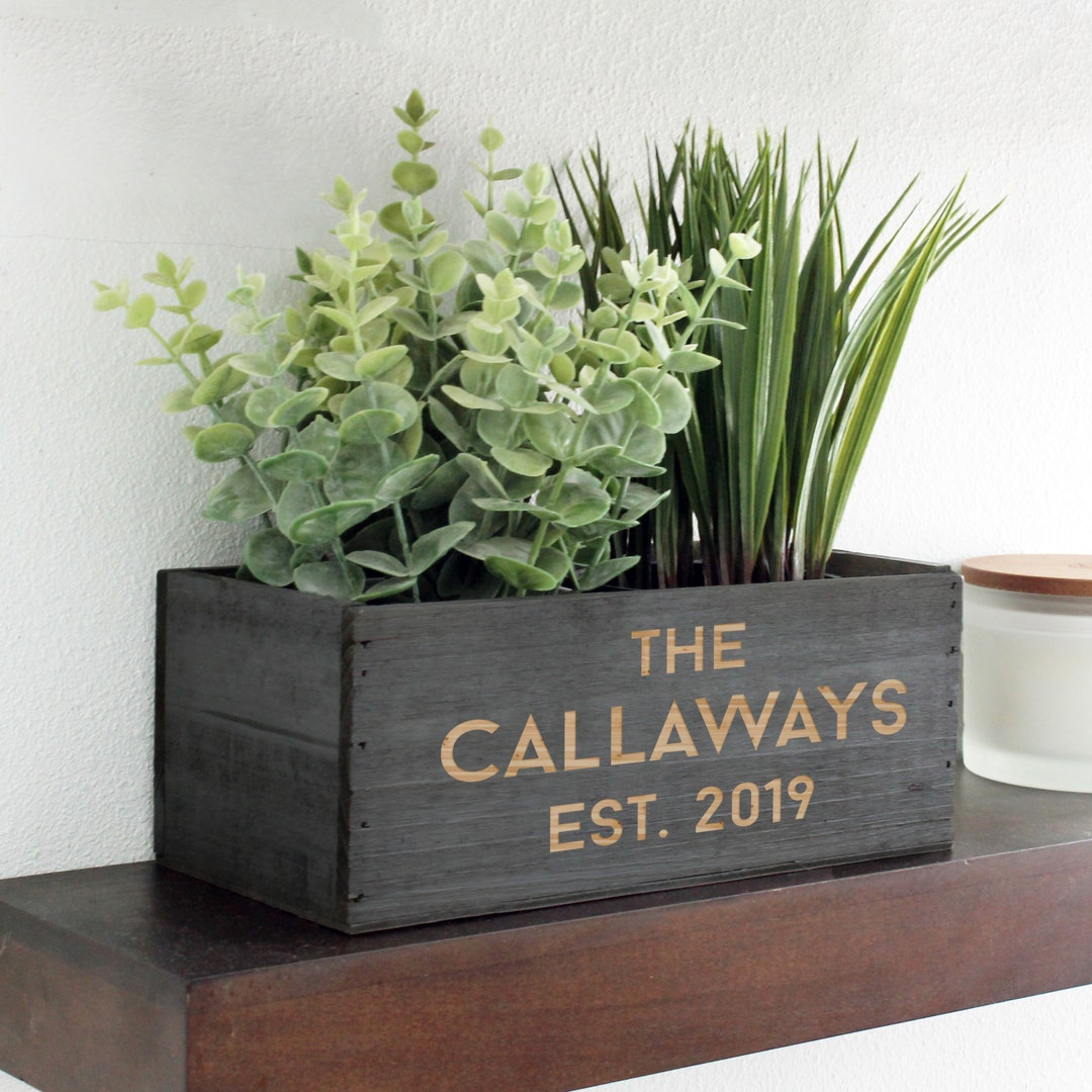 Gather, Home Personalized Planter Box, Custom Wood Planter Box ...