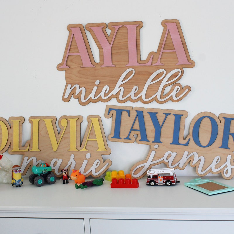 Custom Wood Names - Etsy