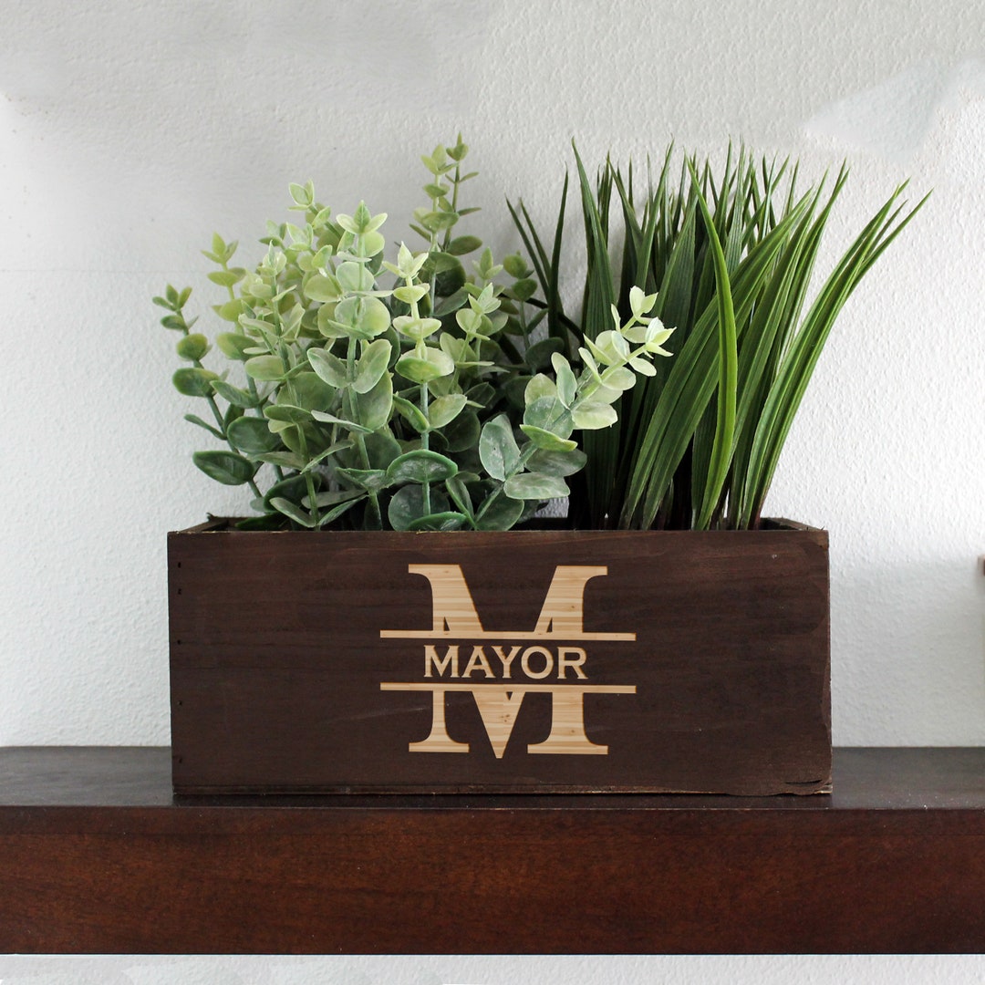 Gather, Home Personalized Planter Box, Custom Wood Planter Box ...